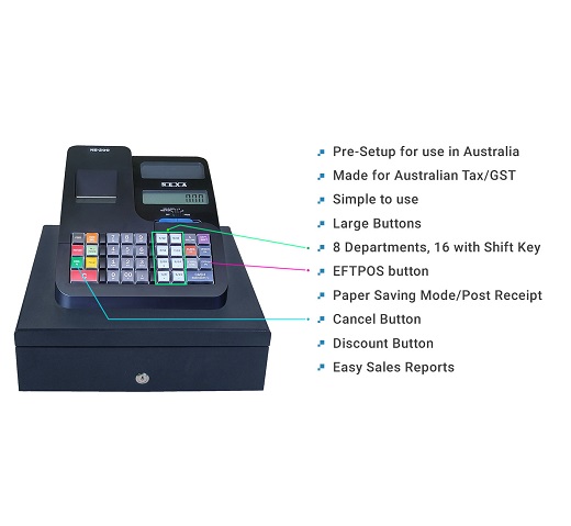 Nexa NE-200 Electronic Cash Register with Small Drawer - SwiftBuy